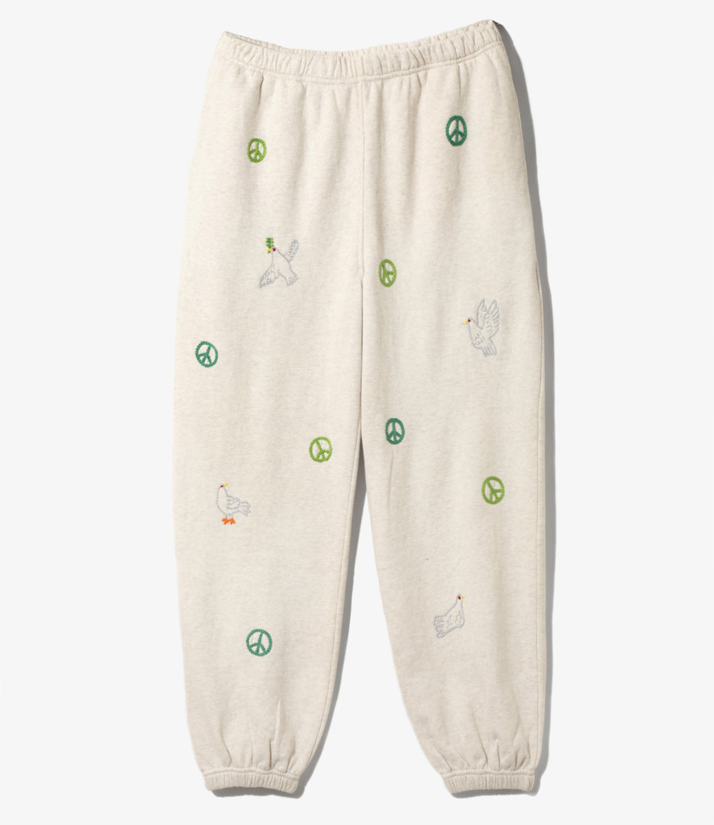 OTAKARA NYC Embroided Sweat Pant - Peace – NEPENTHES ONLINE STORE