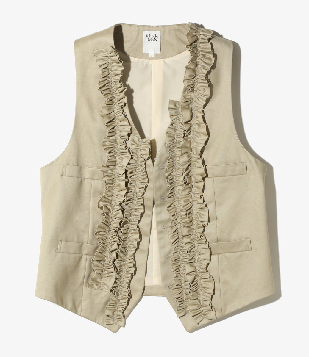 Frill Vest - Chino Cloth – NEPENTHES ONLINE STORE